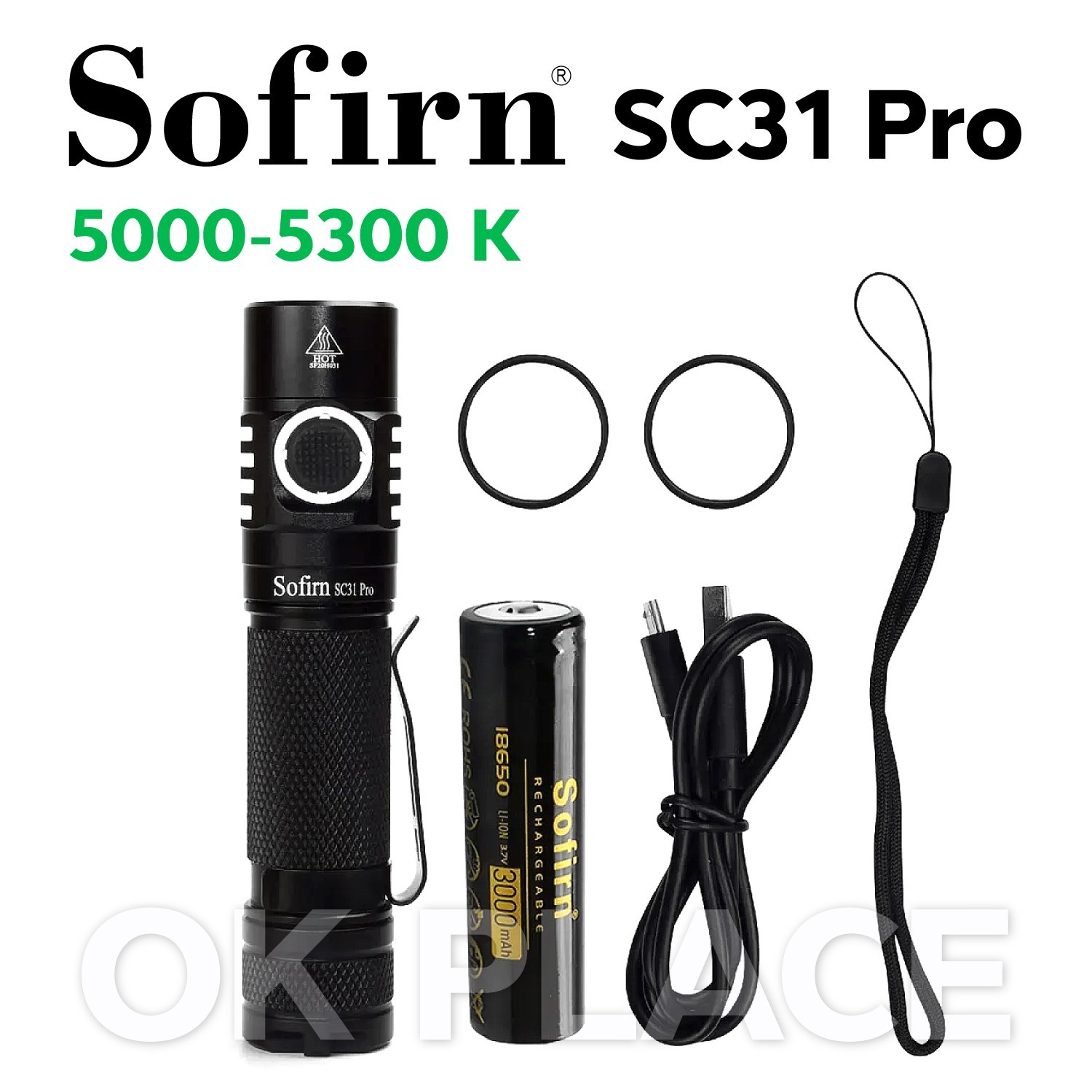 Фонарь Sofirn SC31 Pro LED 2000 lm c аккумулятором Фонарик компактный ...
