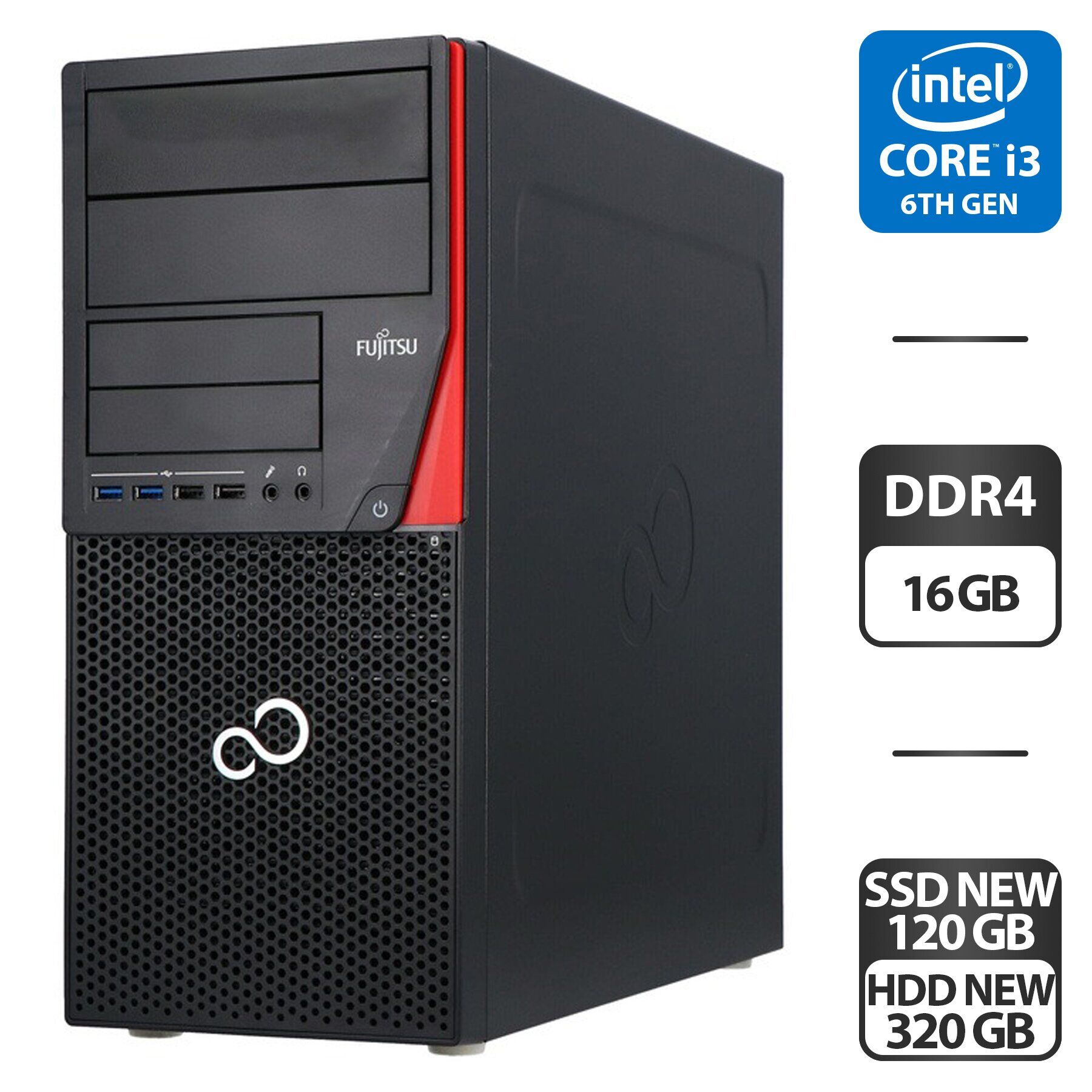 Компьютер Fujitsu Esprimo P756/E94+ Tower / Intel Core i3-6100 (2 (4 ...