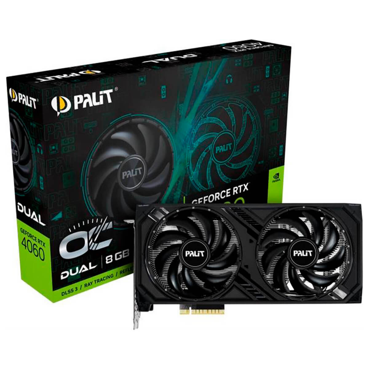 Видеокарта Palit GeForce RTX 4060 8GB GDDR6 Dual (NE64060019P1-1070D ...