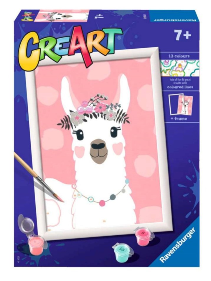Картина по номерам Ravensburger CreArt Лама 18 x 24 см (4005556289349 ...