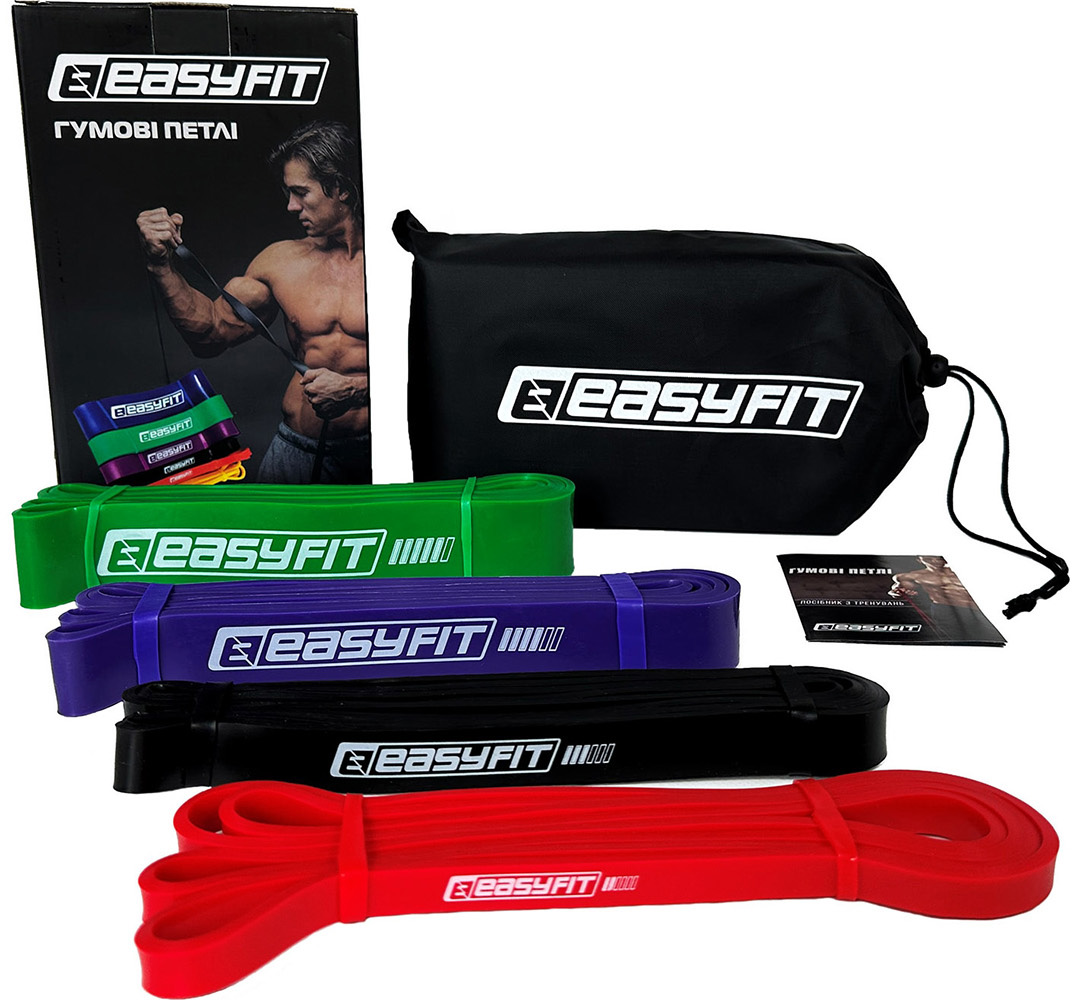 Резиновые петли-эспандеры Easyfit Origin 2-65 кг для фитнеса ...