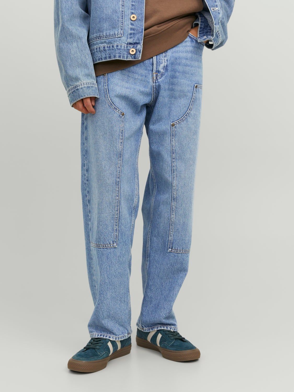Джинсы широкие мужские Jack & Jones XAZ437433HBQU 32-32 Светло-синие ...