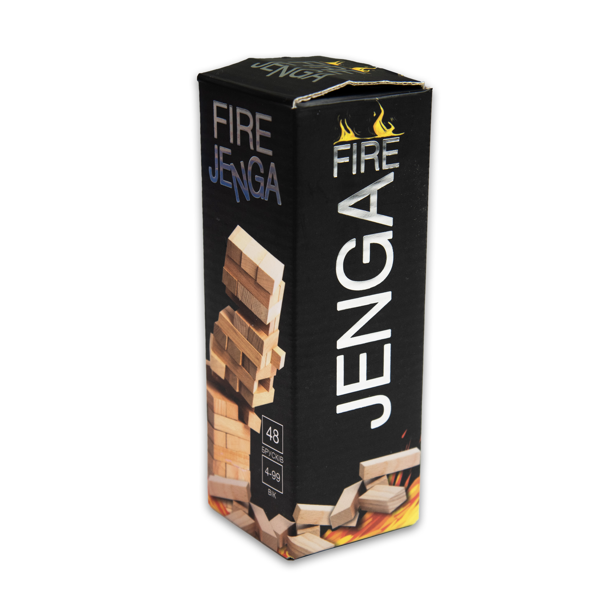 Настольная игра Strateg Дженга "Fire Jenga" 48 брусков (30848) – фото ...