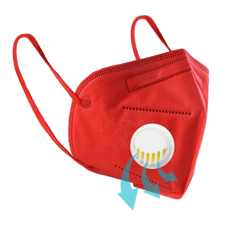 Маска респіратор Medicalspan-3 FFP3 з клапаном Червоний – фото, відгуки ...