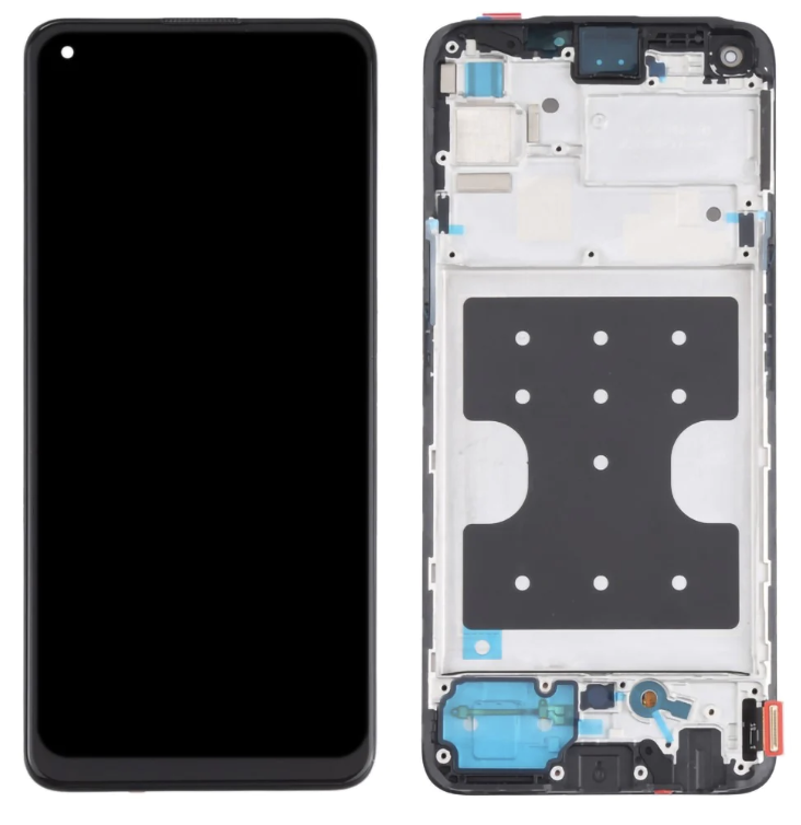 Дисплей (экран) для Realme 7 Pro + тачскрин, черный, OLED, с узкой ...