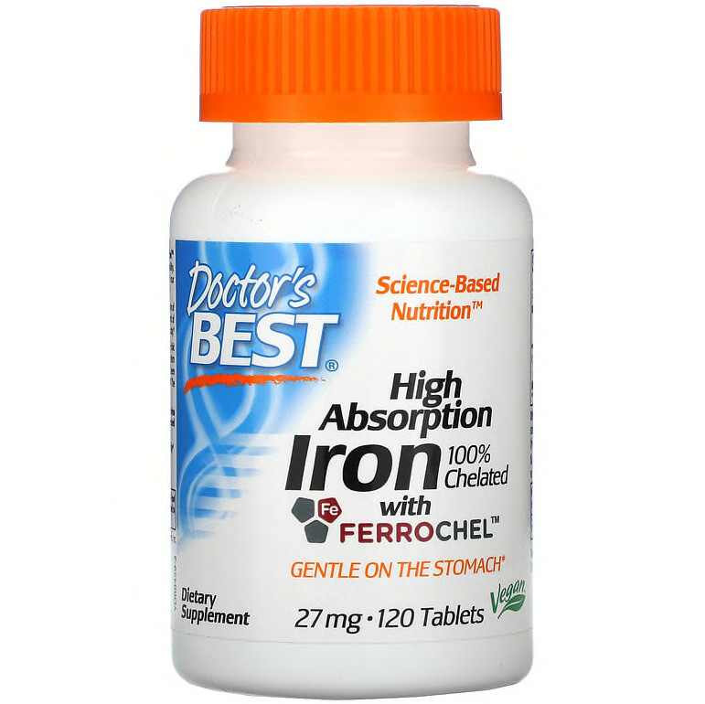 Легкоусвояемое железо Doctor's Best "High Absorption Iron With ...
