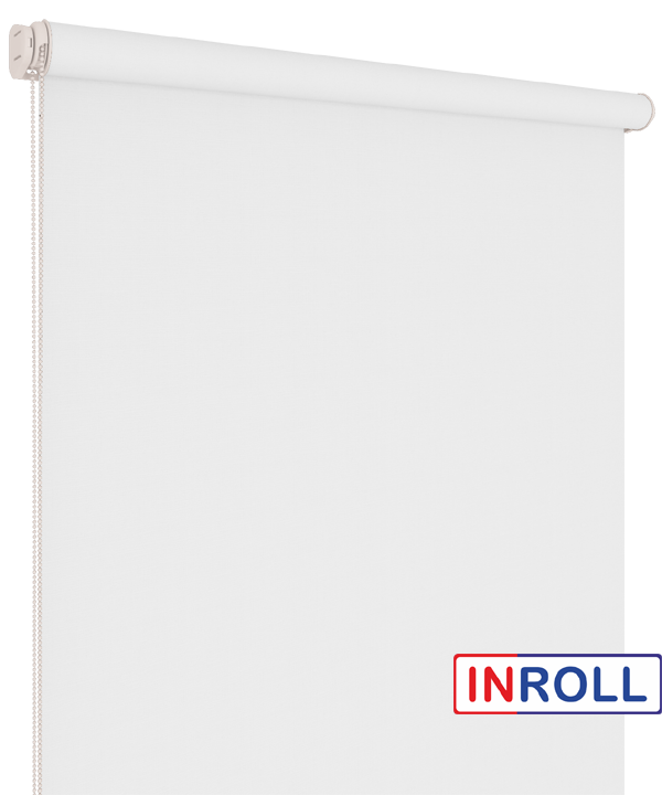 Ролета тканевая INROLL Есо-Mini Plus 77,5х185 см Camila Белый A601 ...