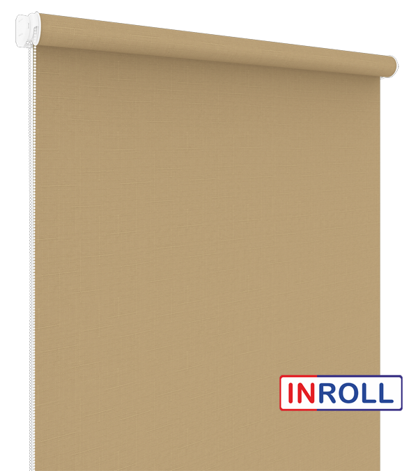 Ролета тканевая INROLL Есо-Mini Plus 117,5х165 см Len Бежевый 881 ...