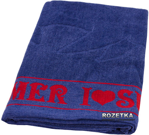 Пляжное велюровое полотенце Belle-Textile Лето 80 х 160 см cинее (31880 ...