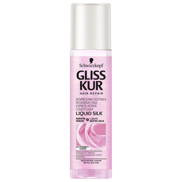 Експрес-кондиціонер Gliss Kur Liquid Silk для ламких, позбавлених ...