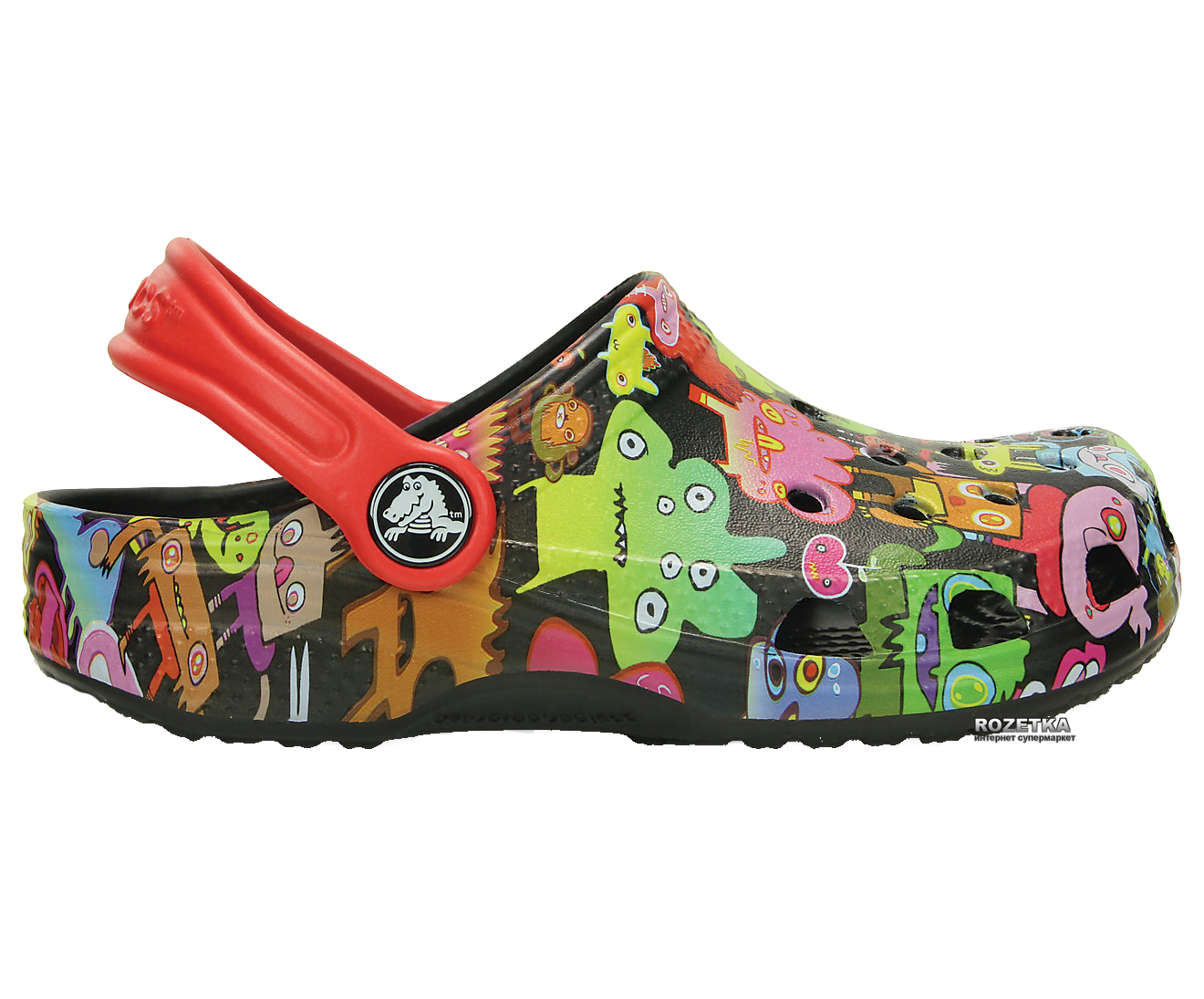 Кроксы Crocs Kids Classic Burger Clog K Blk 202194-001-C4/C5 21-22 12.3 ...