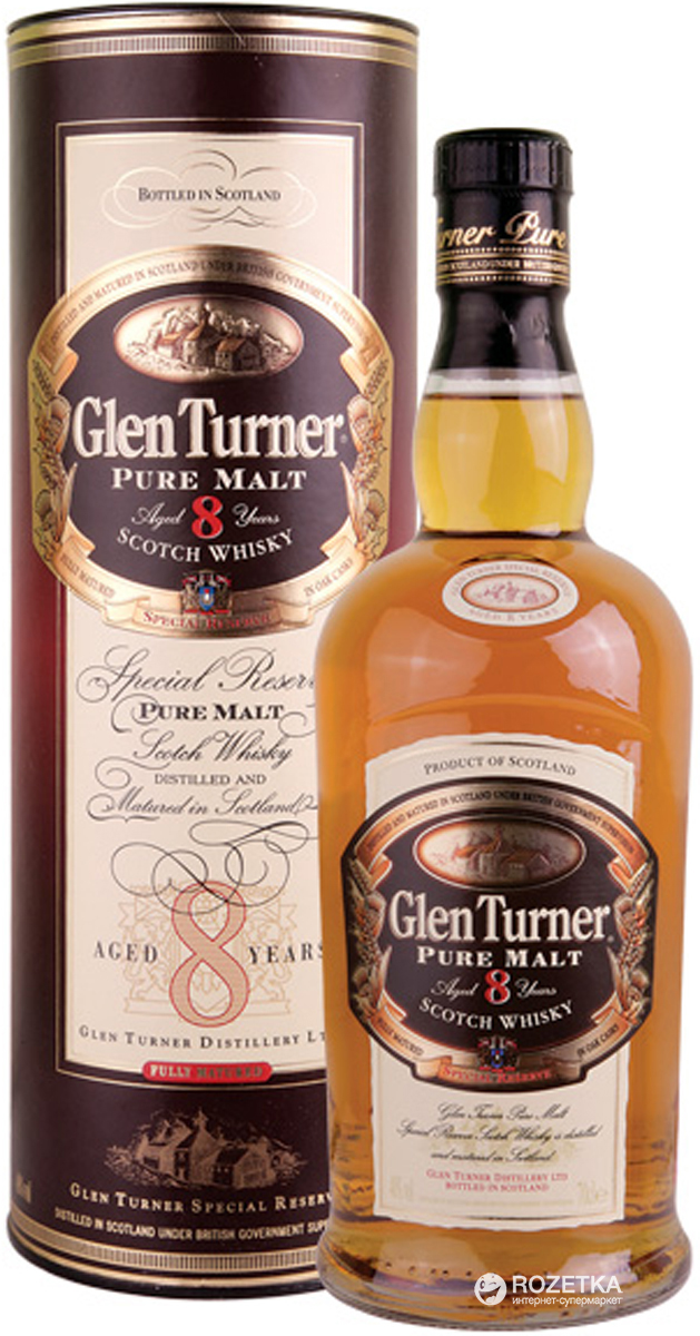 Виски Glen Turner Pure Malt 8 Y.O. 0.7 л 40% (92433) – фото, отзывы ...