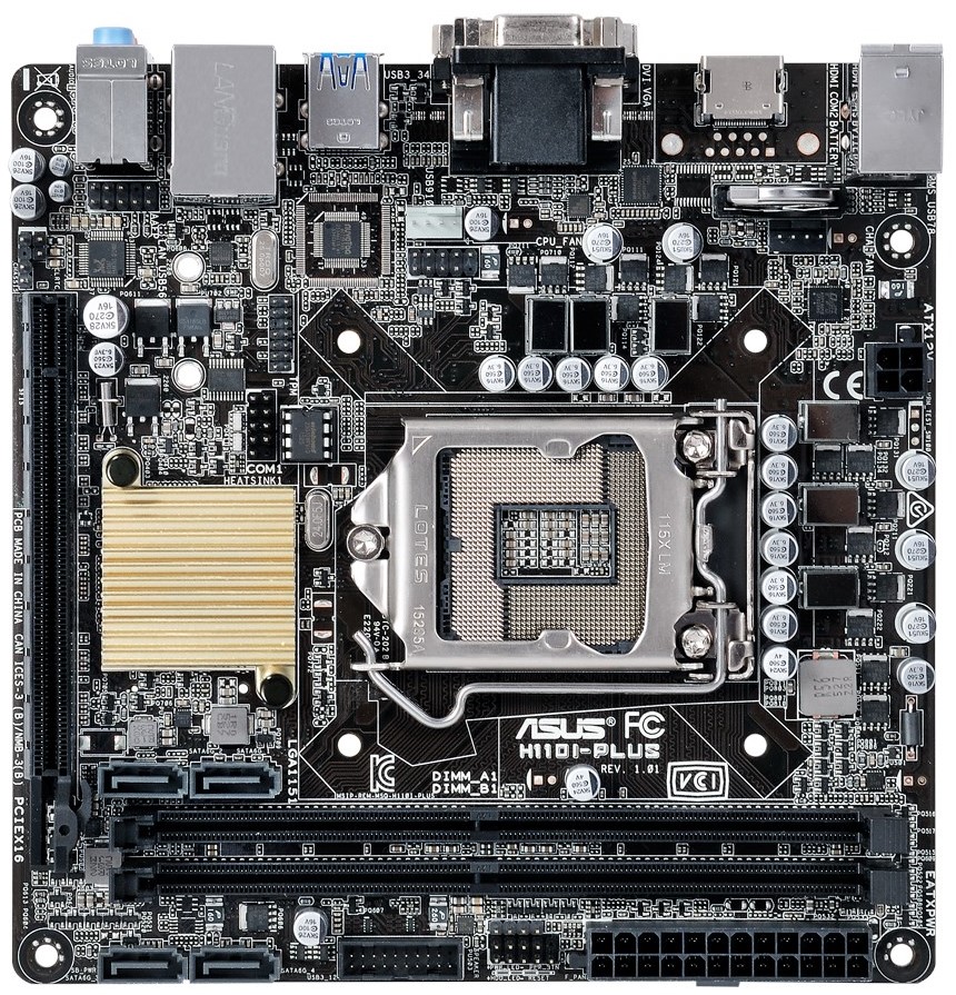 Материнська плата Asus H110I-PLUS (s1151, Intel H110, PCI-Ex16 ...