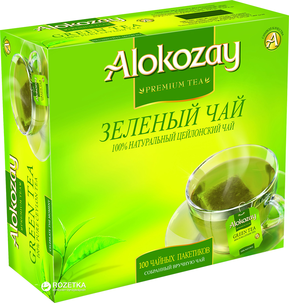 Чай зеленый пакетированный Alokozay 100 x 2 г (6291101130152) – ROZETKA ...