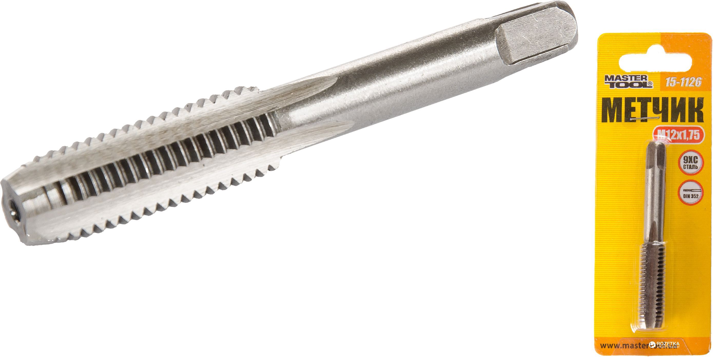 Метчик Mastertool M12x1.75 мм (15-1126) – низкие цены, кредит, оплата частями в интернет ...