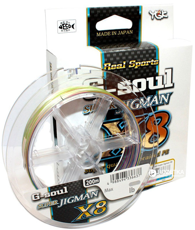 Шнур YGK Super Jig Man X8 200 м 0.205 мм 1.5 кг/30 lb Разноцветный ...