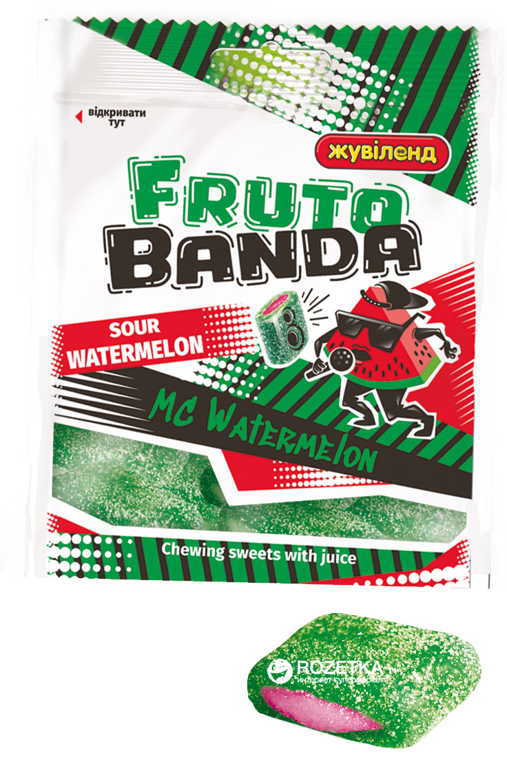 Жевательные конфеты АВК FrutoBanda Арбуз 85 г (4823085722645) – низкие ...