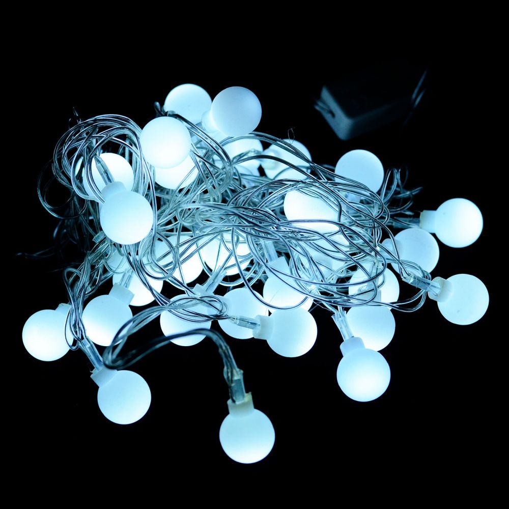 Светодиодная гирлянда VENOM Шарики 30LED Холодно-белая (LS-BALLOONS ...