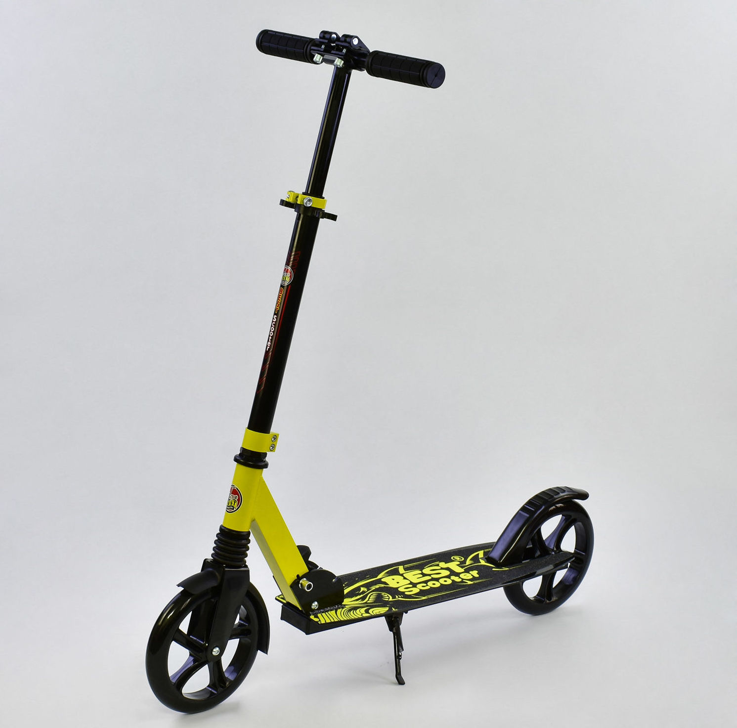 Самокат двухколесный Best Scooter SHARK зажим руля, черный (00071-1 ...