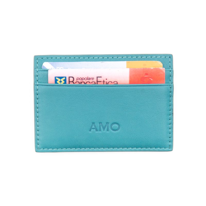 Картхолдер AMO Accessori ST-15W0012-3-turquoise EASY WAY кожаный ...