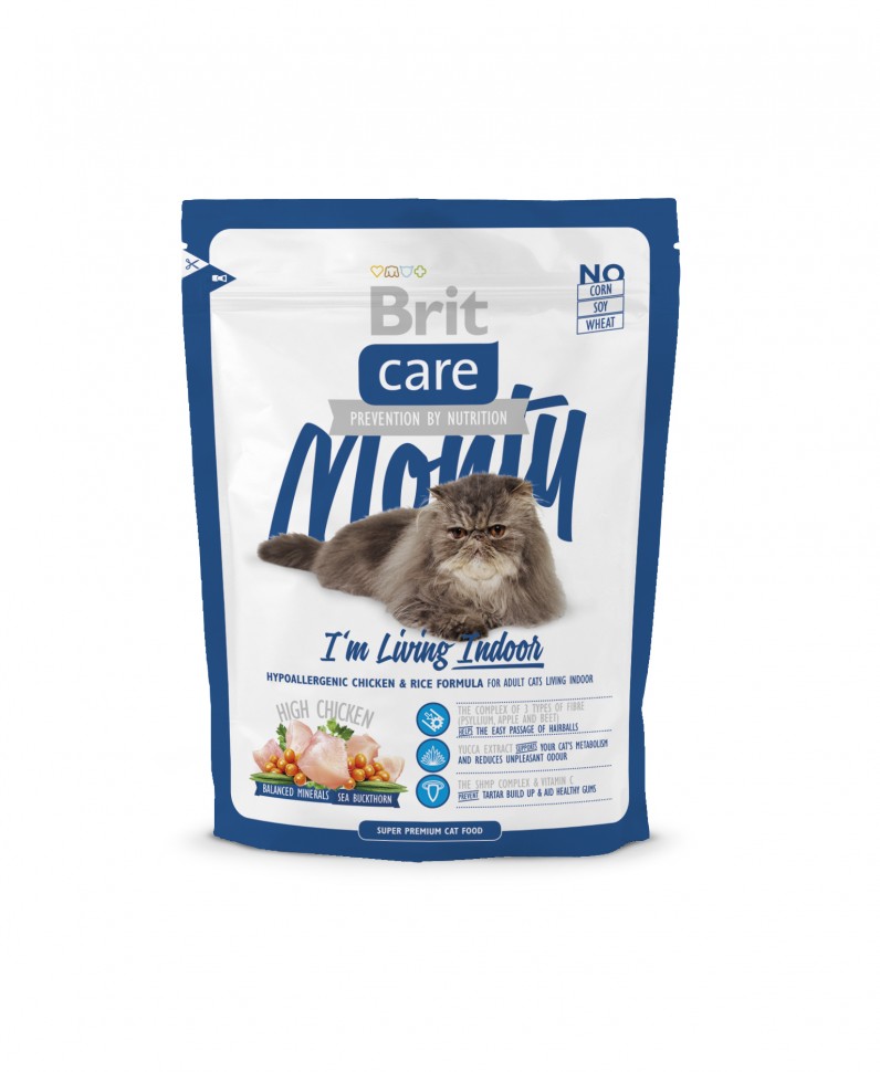 Сухой корм Brit Care Monty I am Living Indoor для кошек живущих в ...