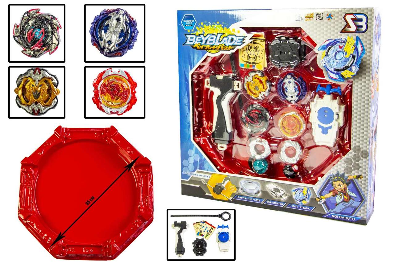 Ігровий набір BEYBLADE STORM GYRO S3 АРЕНА + набір Волчков БЕЙБЛЕЙД ...