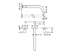 Смеситель Axor Citterio M для раковины из стены на 3 отверстия, излив ...