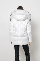 Жіноча куртка пуховик з хутром єнота біо-пух DuPont Sorona зимовий ...