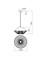 Підвісний світильник Redo GRILL SU 1XE27 D396 MATT GREY BEIGE/SBK (5.1. ...