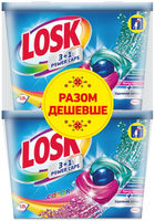 Концентрированное средство для стирки Losk Трио-капсулы Цвет 18+18 шт ...