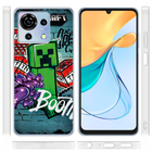 Чохол BoxFace ZTE Blade V50 Vita Minecraft Graffiti Прозорий силікон ...