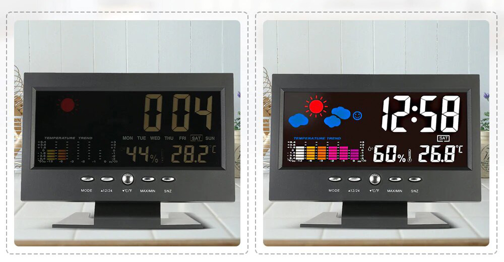 Метеостанция Protech Color Screen Calendar CJ8082T Black (PC-8082 ...